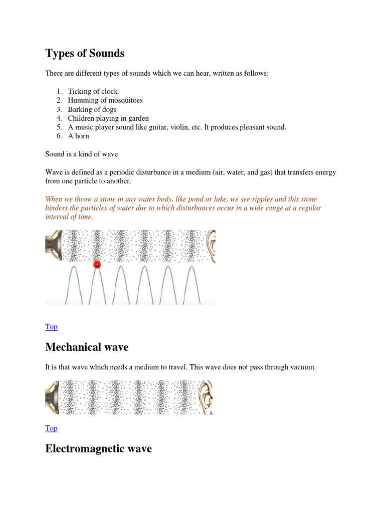 Types of Sounds | PDF | Hearing | Sound