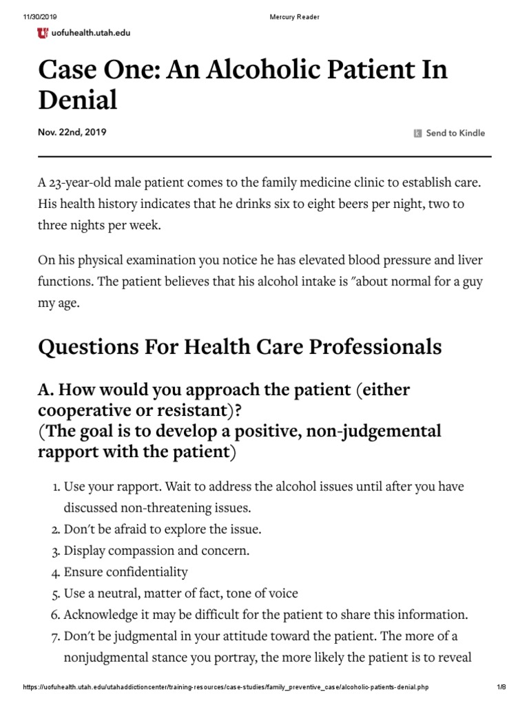 Addressing Alcoholism in Denial | PDF | Alcoholism | Substance Abuse