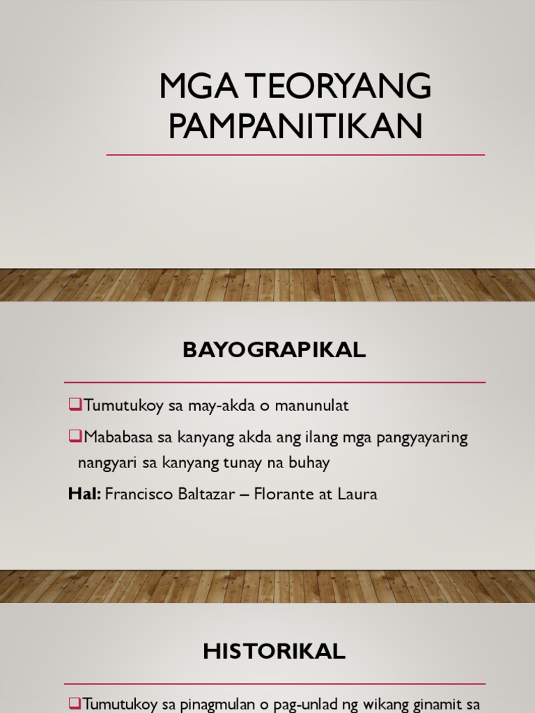 Teoryang Pampanitikan