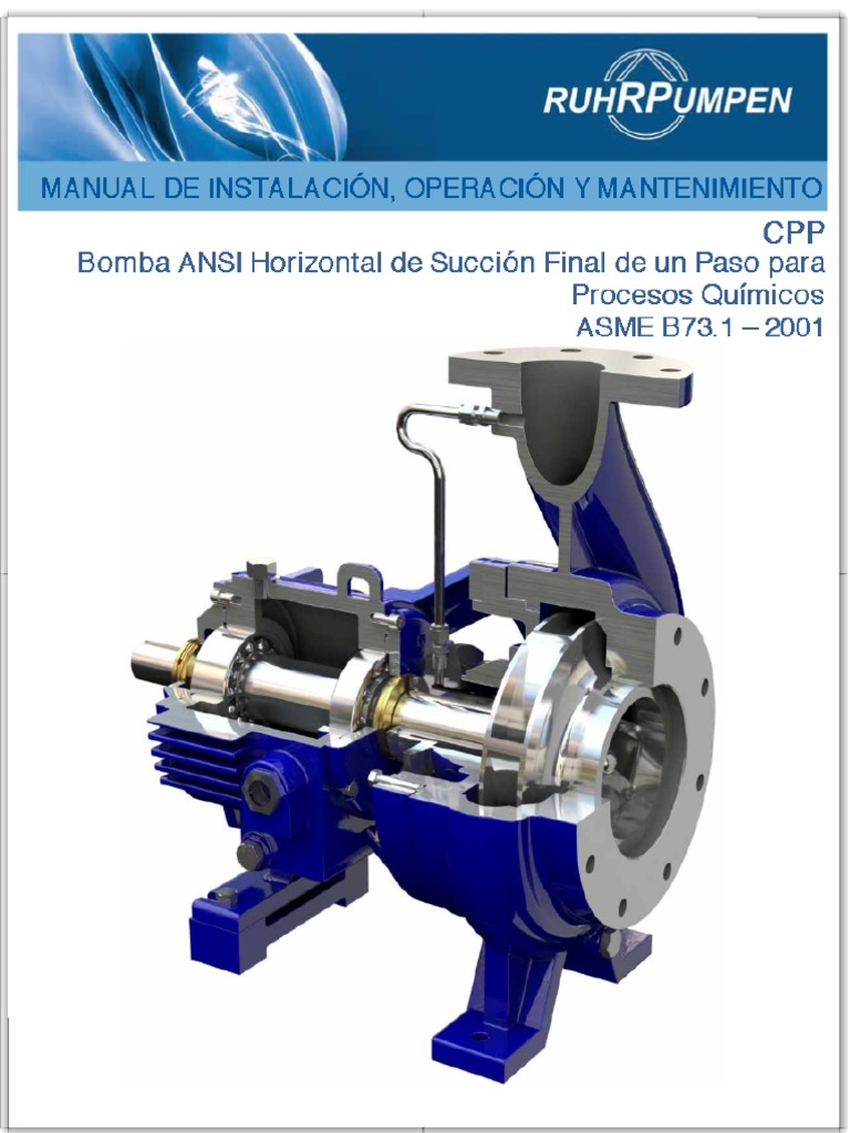Manual de Instalación, Operación y Mantenimiento Cpp. Bomba Ansi ...