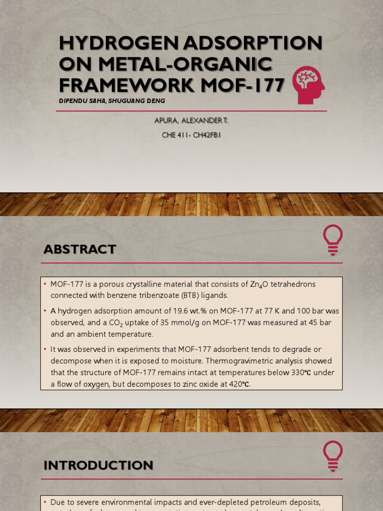 MOF 177 Framework | PDF | Adsorption | Physical Sciences