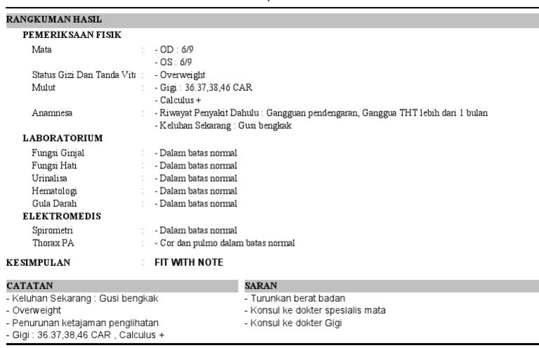 Contoh Kelompok Resume Mcu | PDF