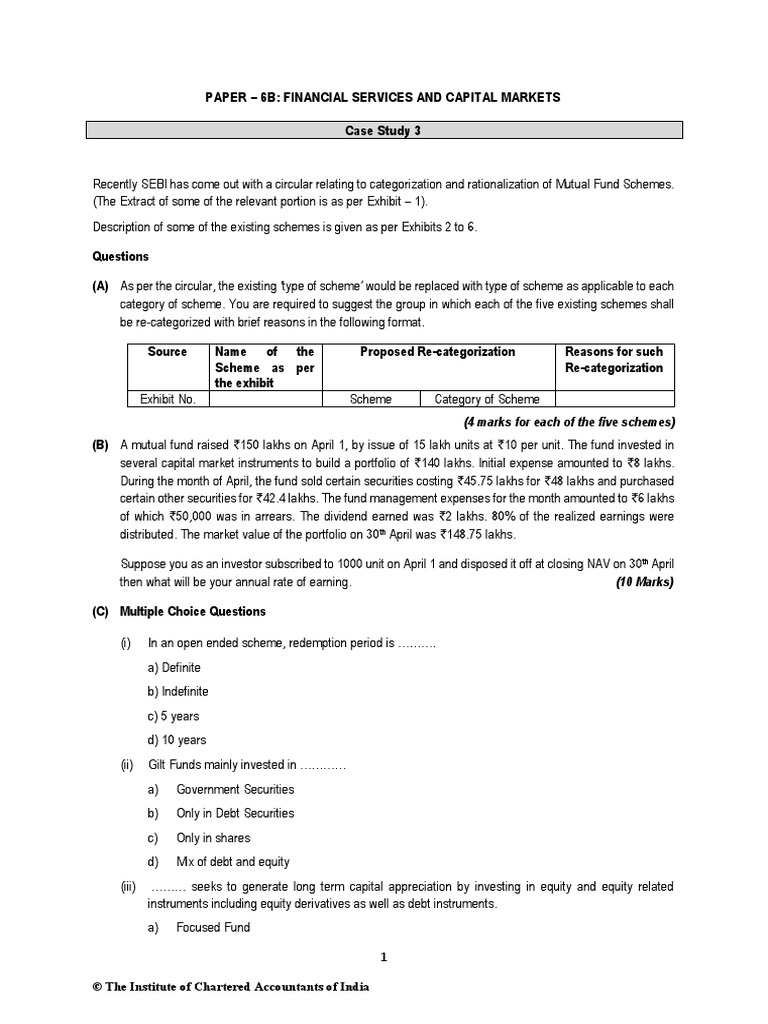 03 Icai Case Study Question | PDF | Mutual Funds | Asset Allocation
