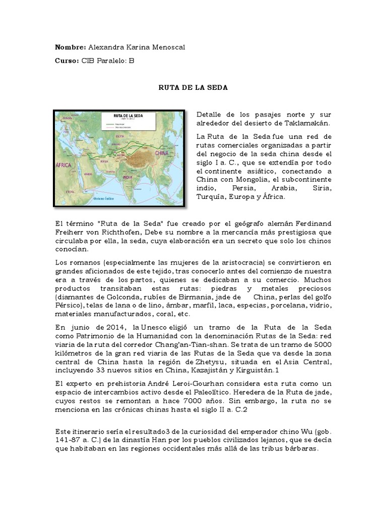 Ruta de La Seda | PDF | Ruta de la Seda