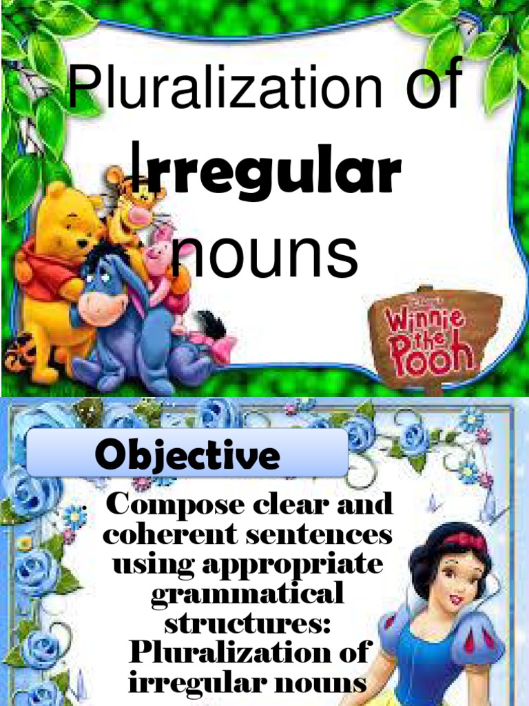 Pluralization | PDF | Plural | Noun
