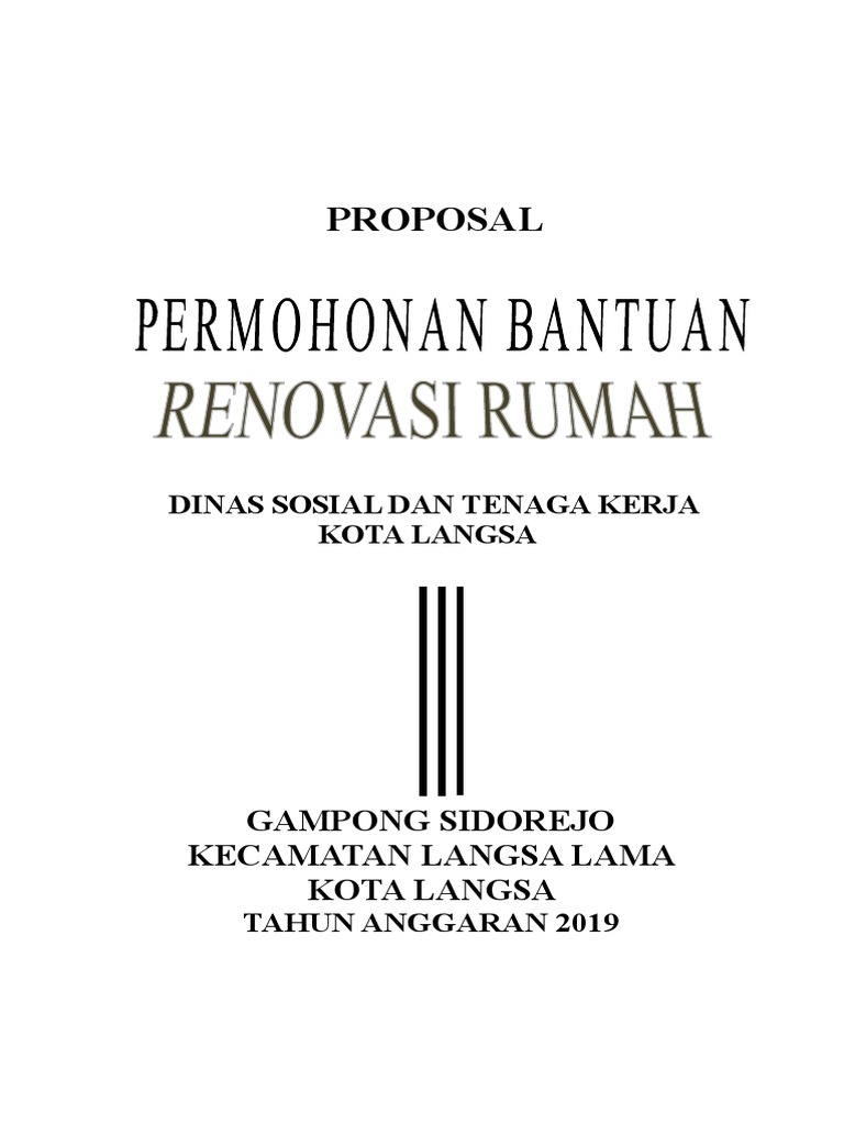 Proposal Bantuan Rumah | PDF