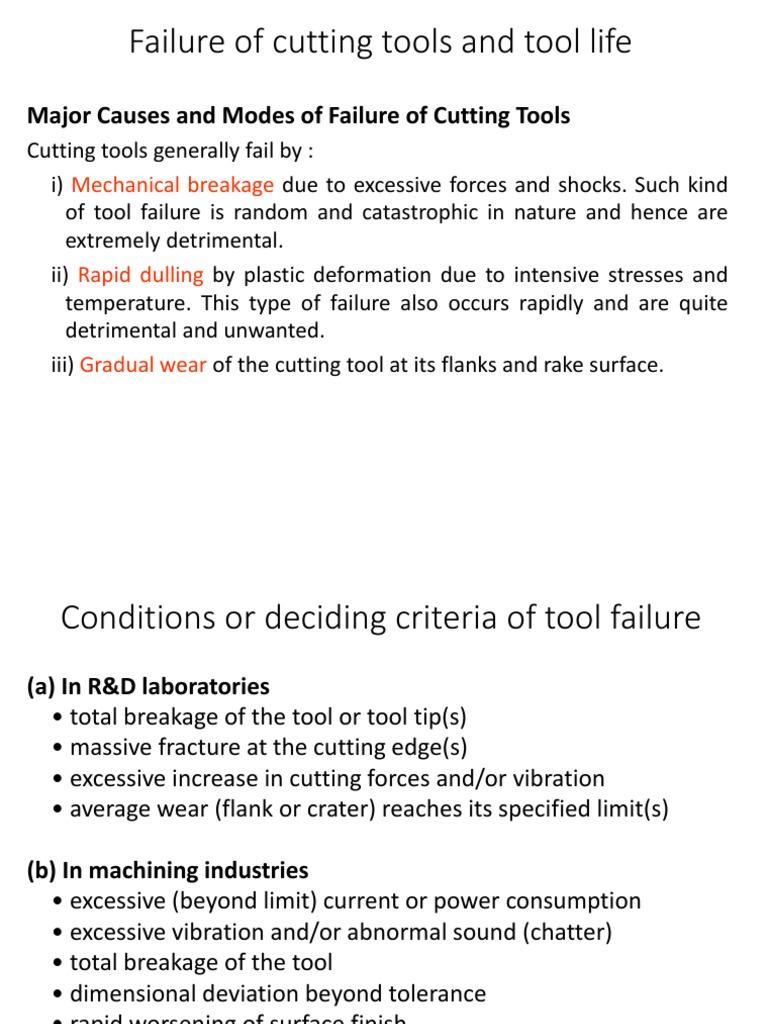 Failure of Tool | PDF | Wear | Machining