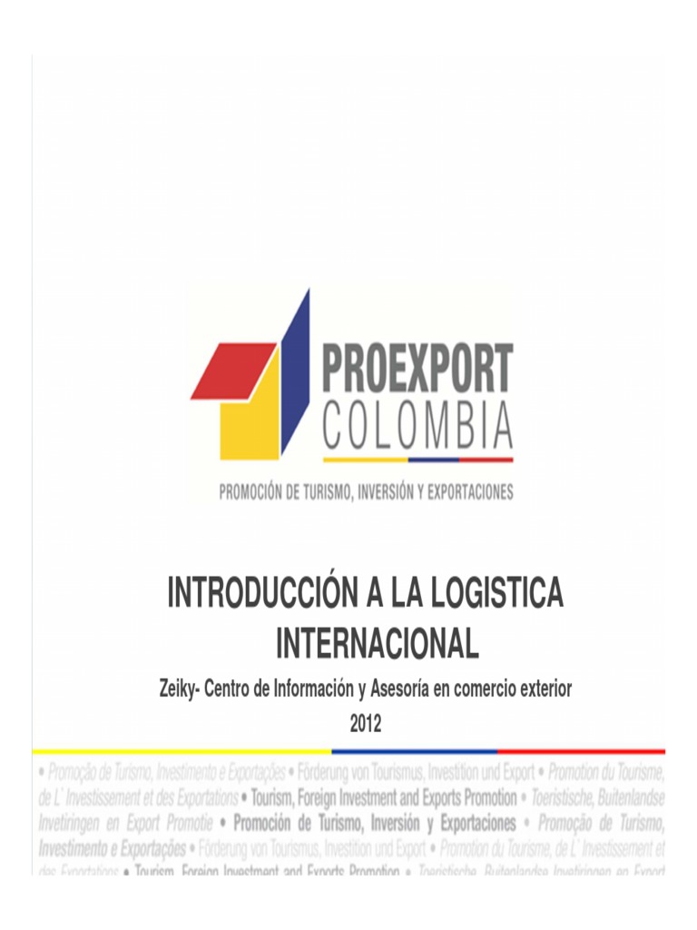 Introduccion A La Logistica Internacional-Proexport PDF | PDF | Logística | El comercio ...