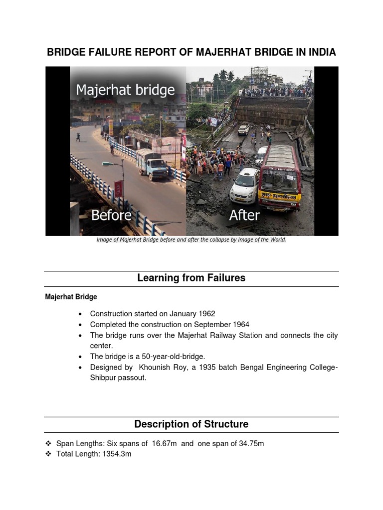 Majerhat Bridge Collapse Report 2018 | PDF | Transport | Structural ...