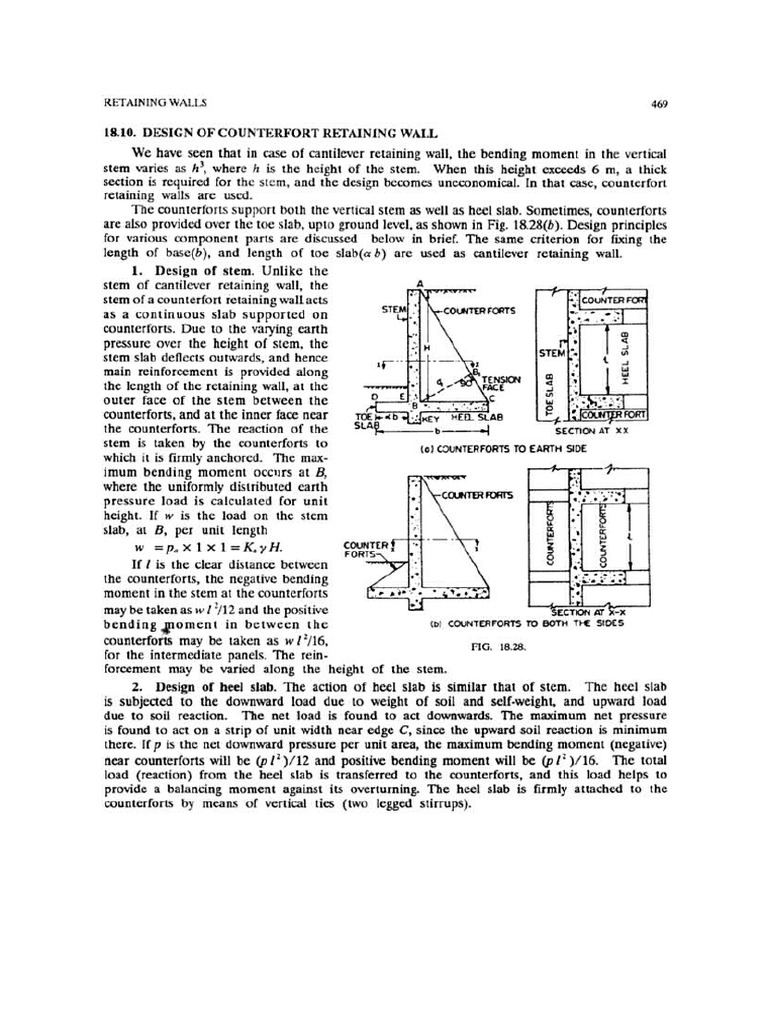 RCC Designs for Retaining Walls | PDF