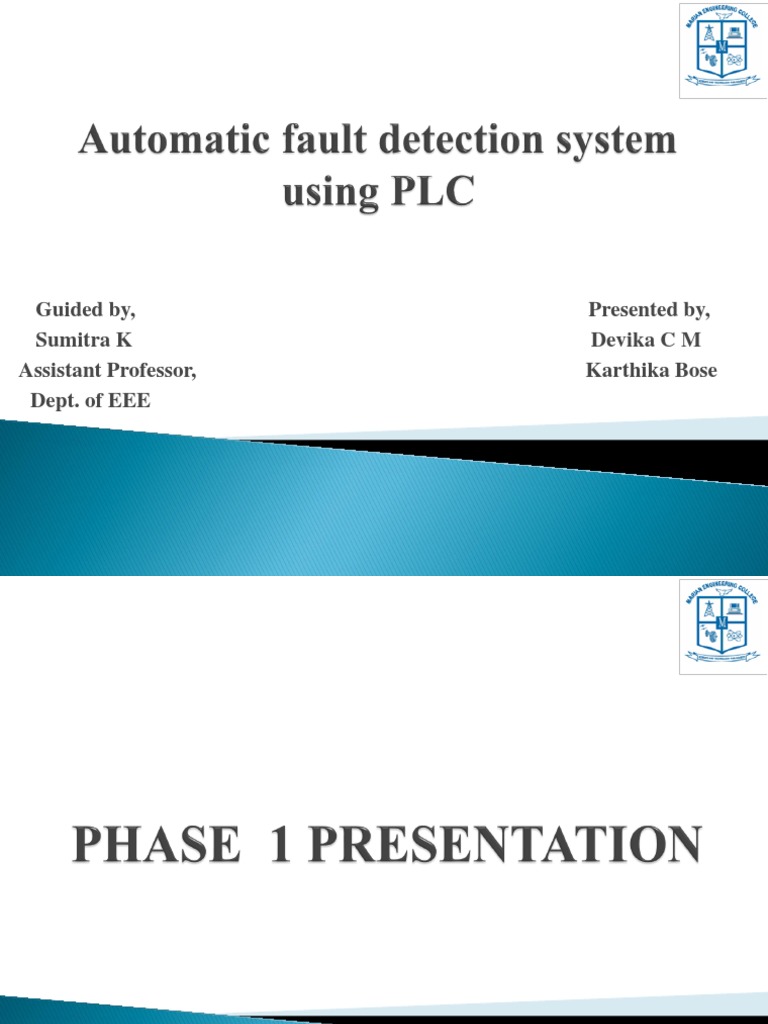 Automatic Fault Detection System Using PLC | PDF | Electric Power ...