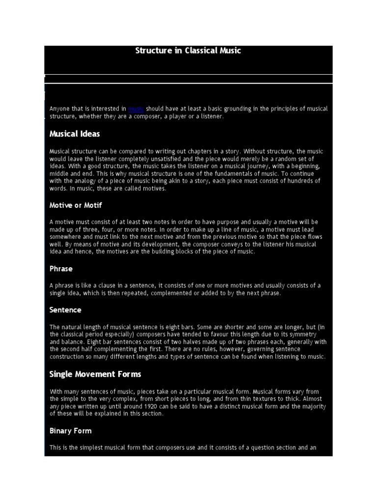 Structure in Classical Music | PDF | Musical Forms | Concerto