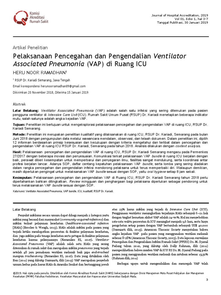 Pencegahan VAP Di ICU | PDF