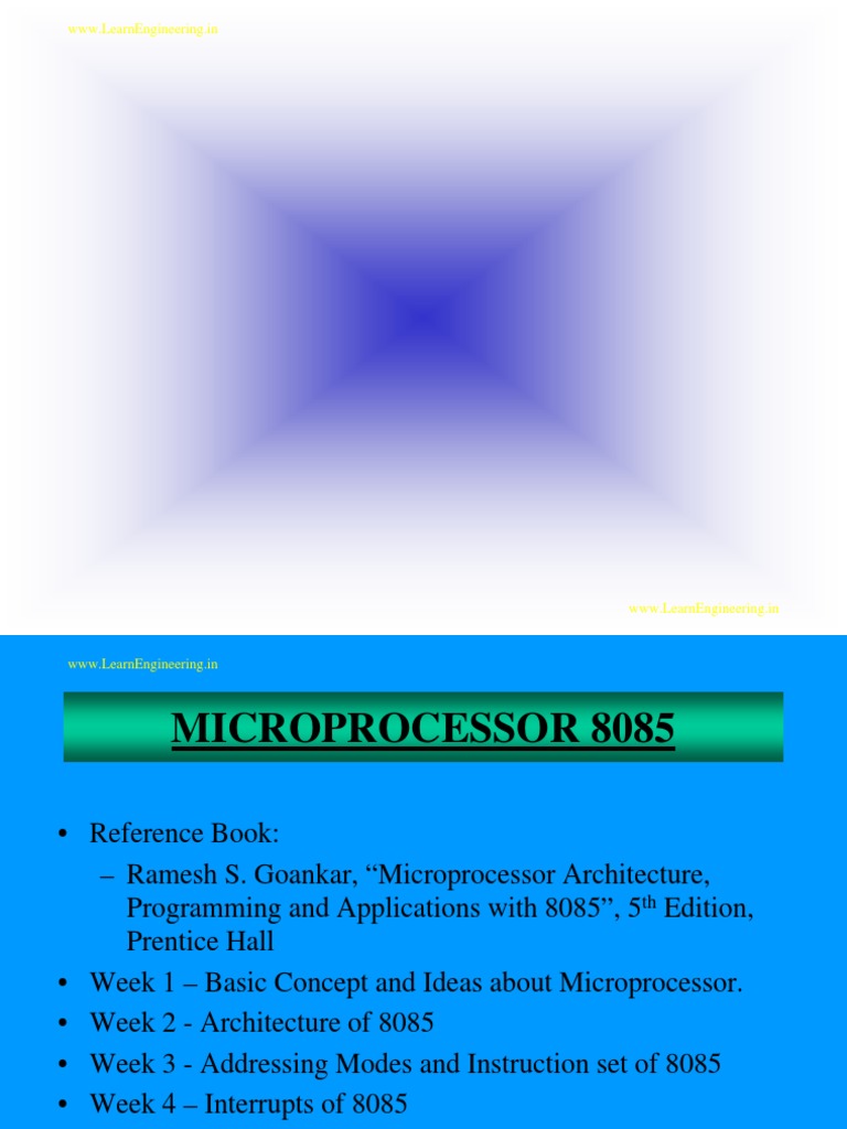 8085 Microprocessor - Ramesh Gaonkar-By WWW - Learnengineering.in | PDF | Central Processing ...