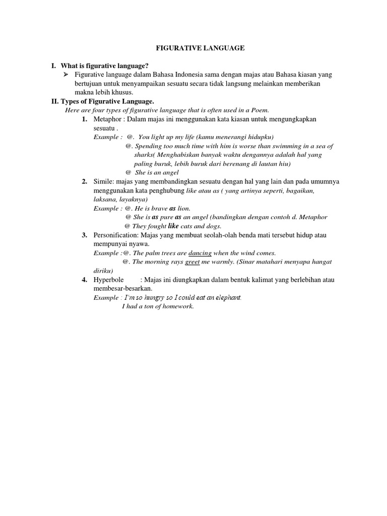 Figurative Language-1 | PDF | Seni & Disiplin Bahasa