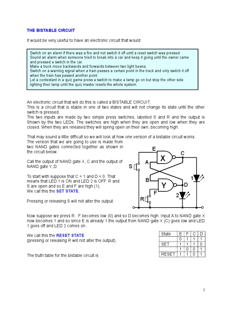 Bistable Circuits | PDF | Electronic Circuits | Electricity