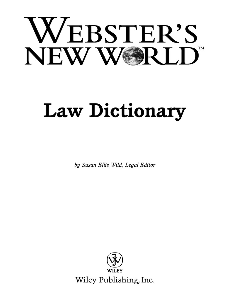 Law Dictionary: by Susan Ellis Wild, Legal Editor | PDF | Abstention ...