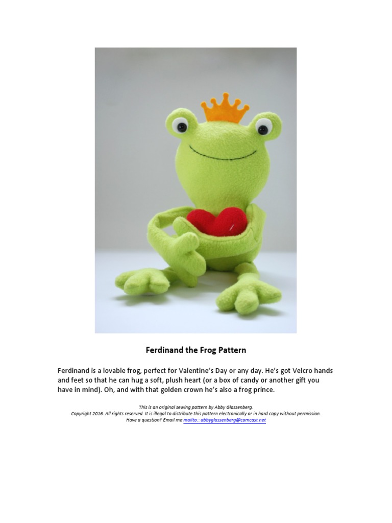 Ferdinand Free Pattern | PDF | Embroidery | Crafts