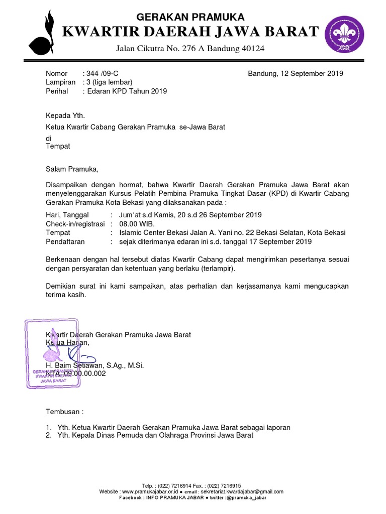 Contoh Surat Edaran KPD | PDF