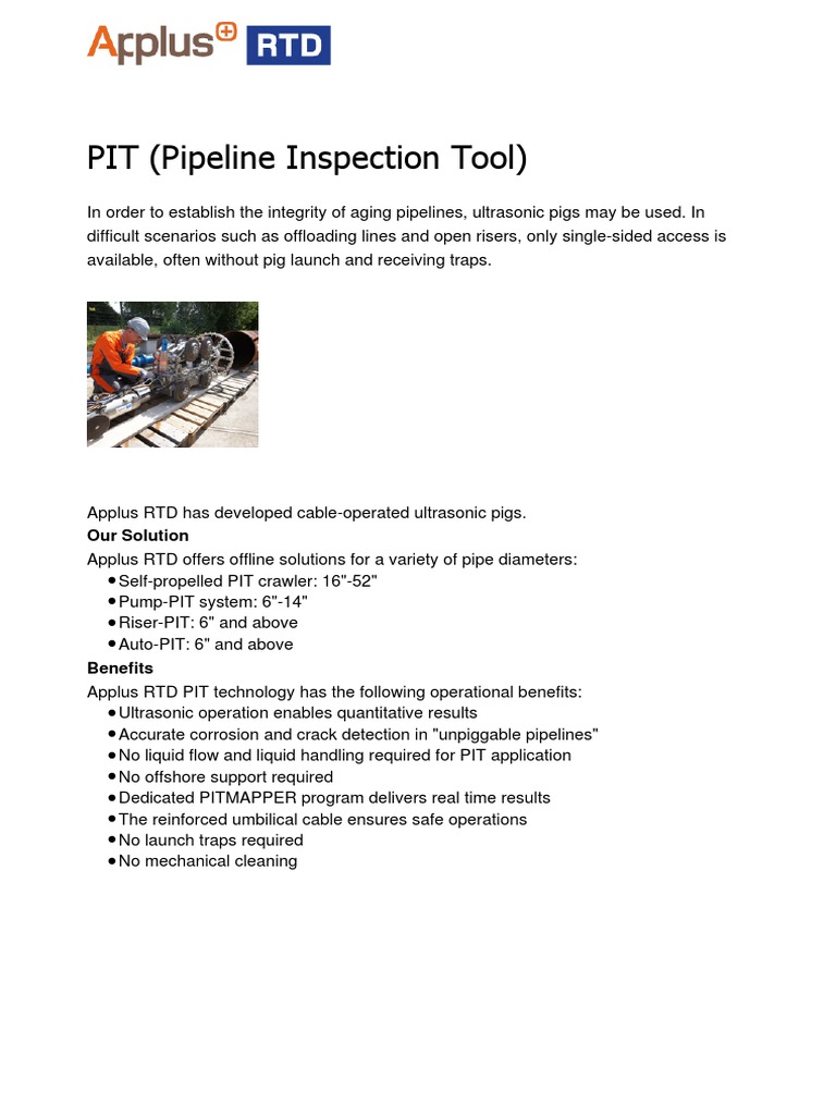 Ultrasonic Pipeline Inspection Tools | PDF | Business
