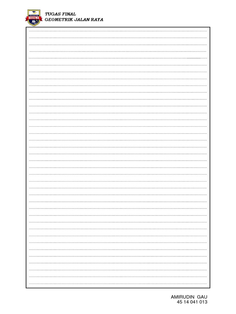 Form Kertas Garis A4 | PDF