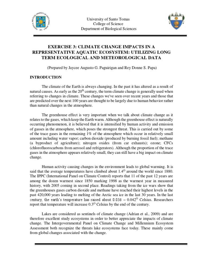 3 - Climate Change Activity Sheet PDF | PDF | Climate Change | Human ...