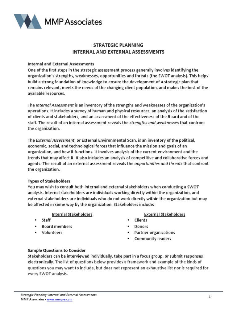 Internal vs External Assessments Guide | PDF | Swot Analysis | Economies