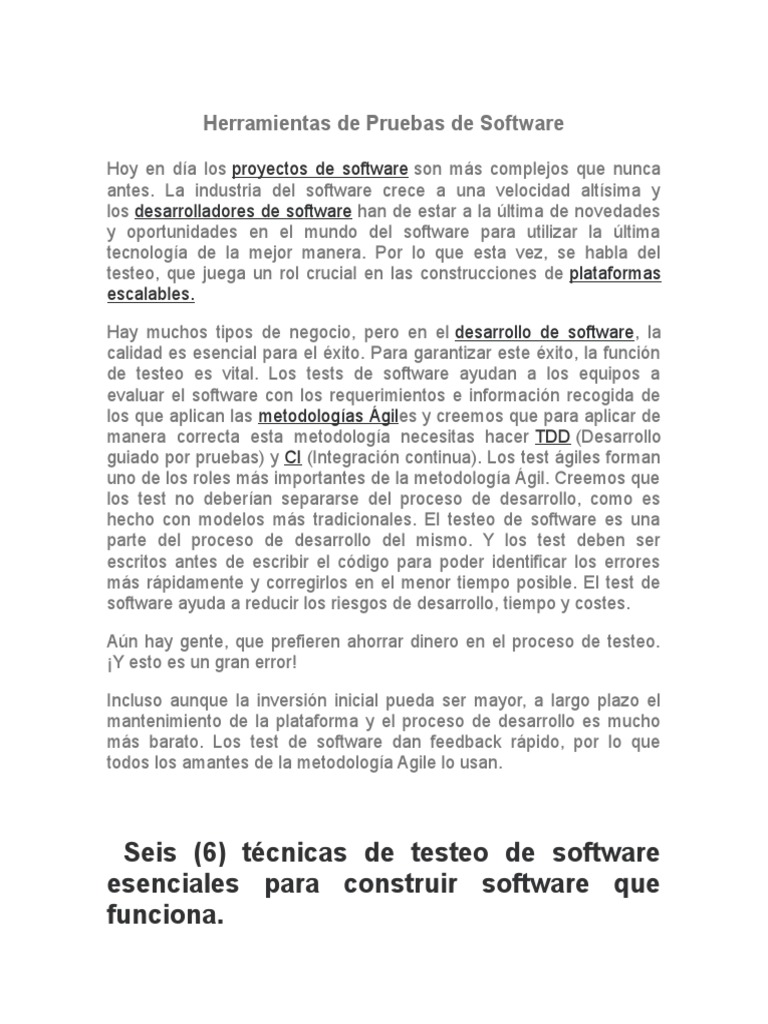 Herramientas Pruebasde Software Ultima | PDF | Selenio (software ... Herramientas Pruebasde Software Ultima | PDF | Selenio (software ...
