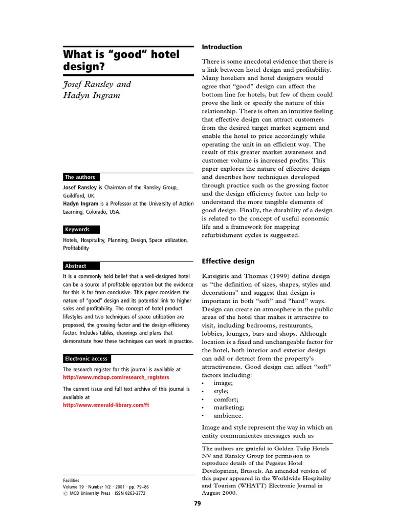 Hotel Design Planning | PDF | Retail | Capital (Economics)