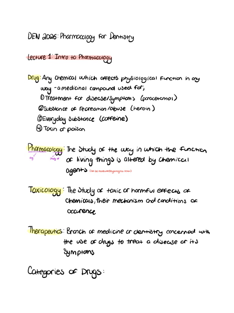Pharmacology Notes | PDF | Ion Channel | Proteins