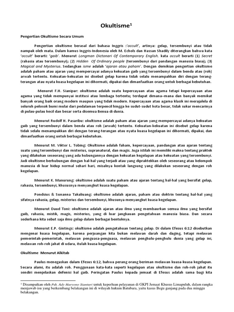 Okultisme | PDF | Agama & Spiritualitas