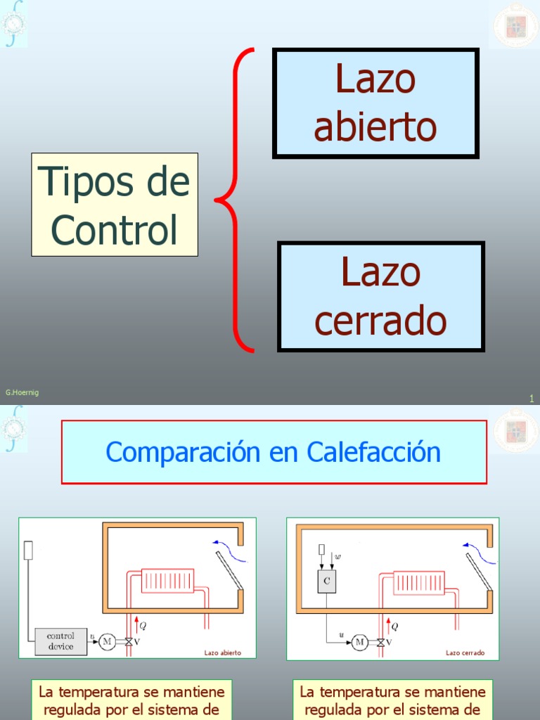 Comparación entre sistemas de control de lazo abierto y lazo cerrado ...