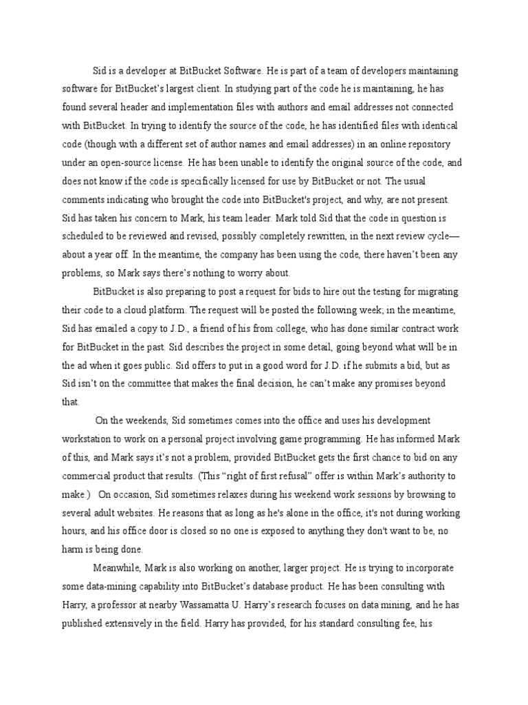 Ethics Scenario | Download Free PDF | Source Code | Data Mining