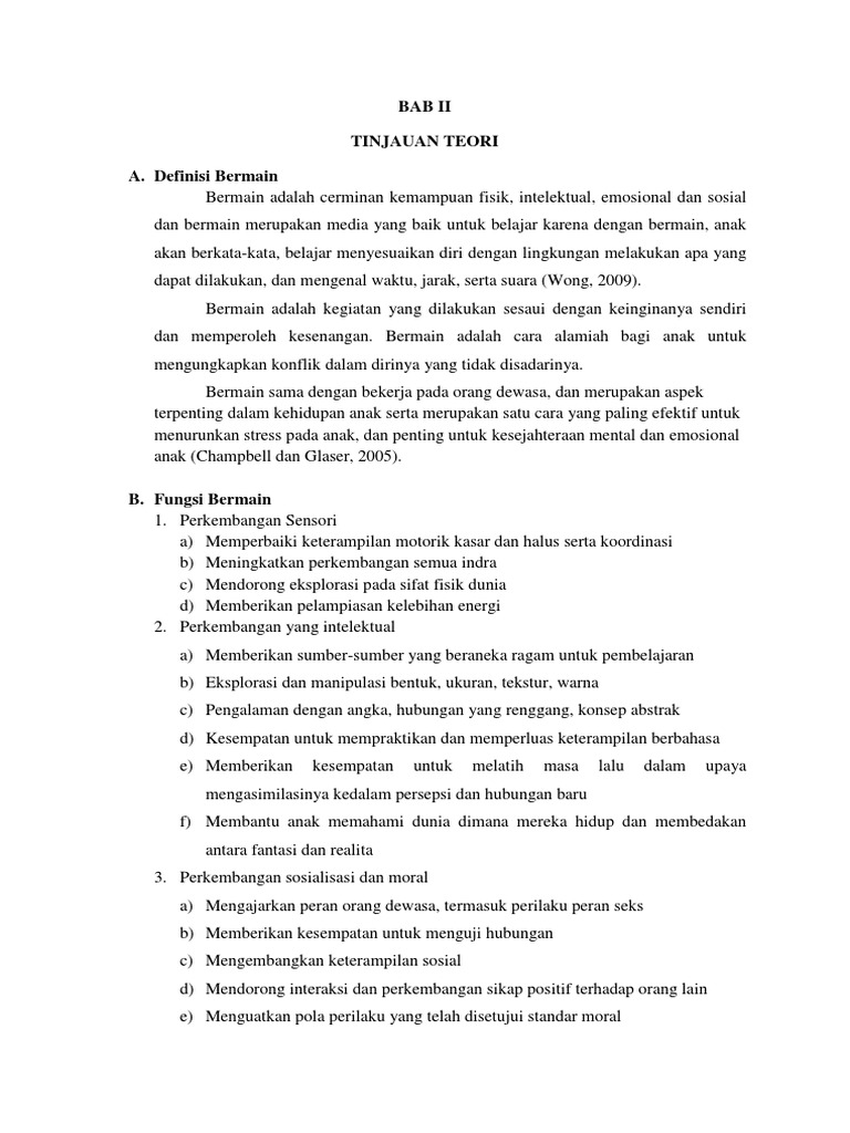 BAB II Terapi Bermain | PDF