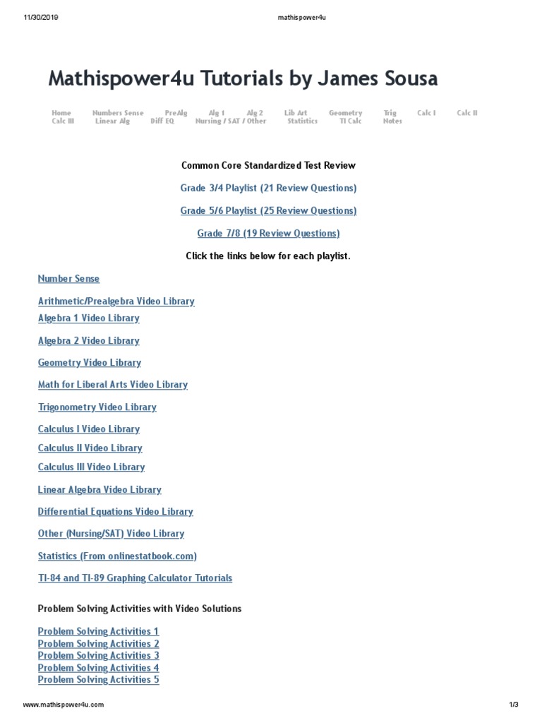 Mathispower4u PDF | PDF | Algebra | Teaching Mathematics