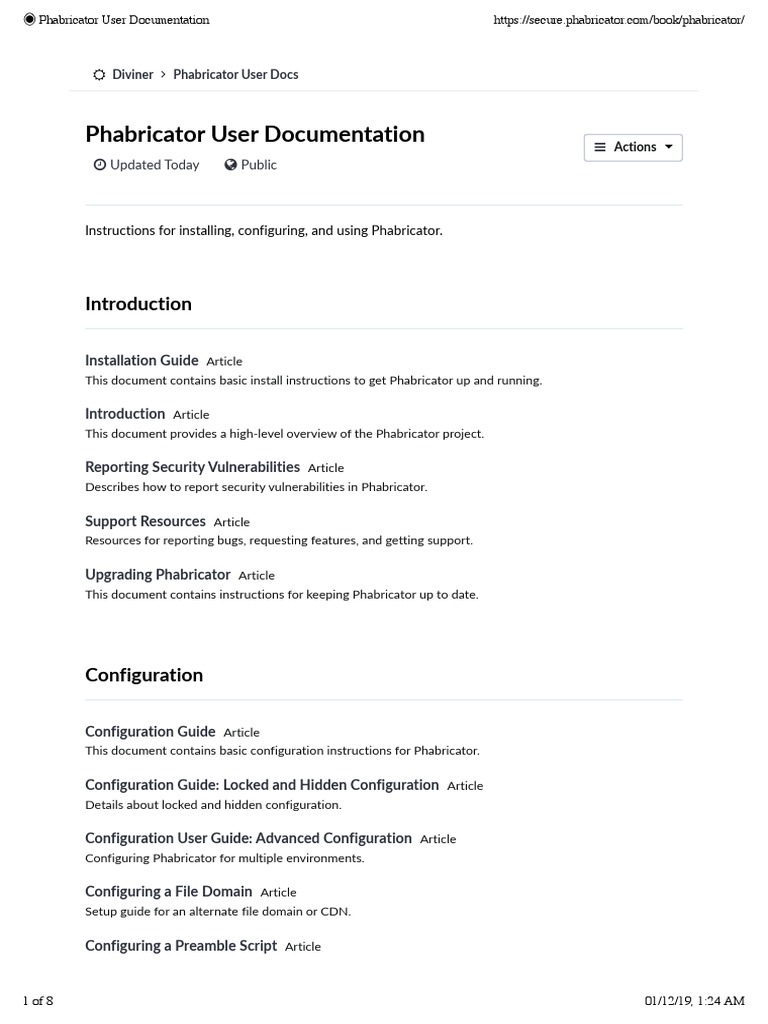 Phabricator Setup & User Guide | PDF | Application Programming Interface | Databases