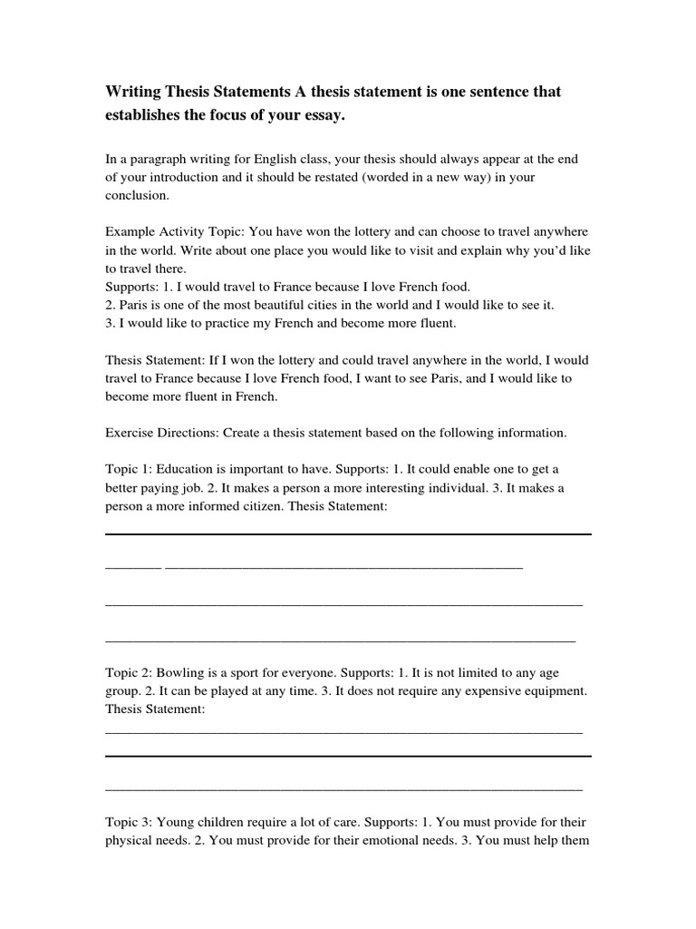 Thesis Statement | PDF | Thesis | Psychological Concepts