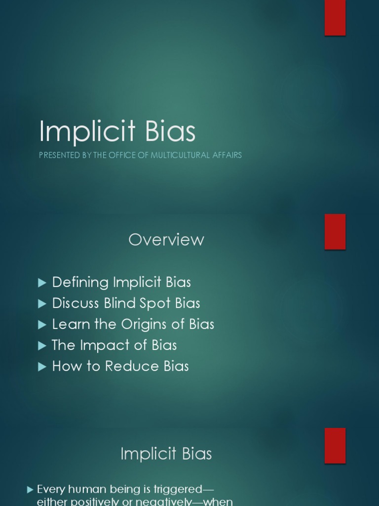 Implicit Bias Training | PDF | Bias | Race (Human Categorization)