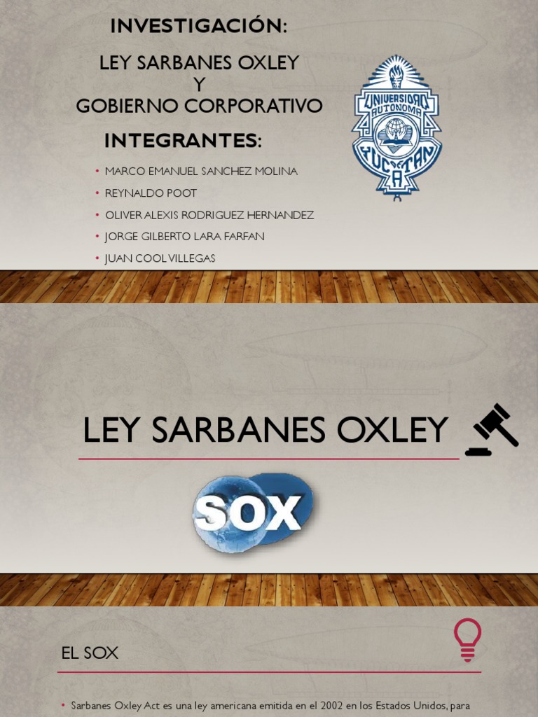 Ley Sox, Gobierno Corporativo | PDF | Sarbanes-Oxley | Auditoría