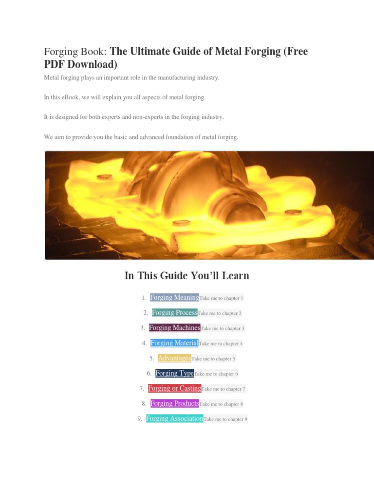 Forging PDF Notes | PDF | Forging | Alloy