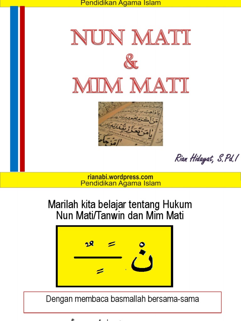 Hukum Nun Mati Dan Mim Mati | PDF