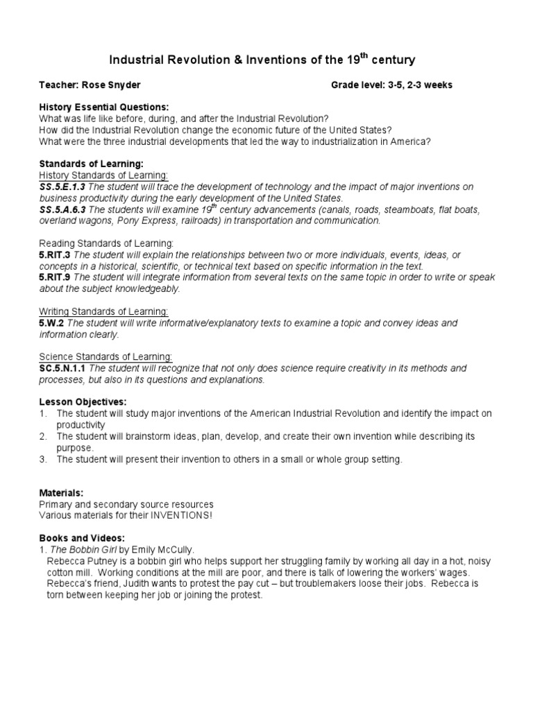 Industrial Revolution Working Conditions And Wages