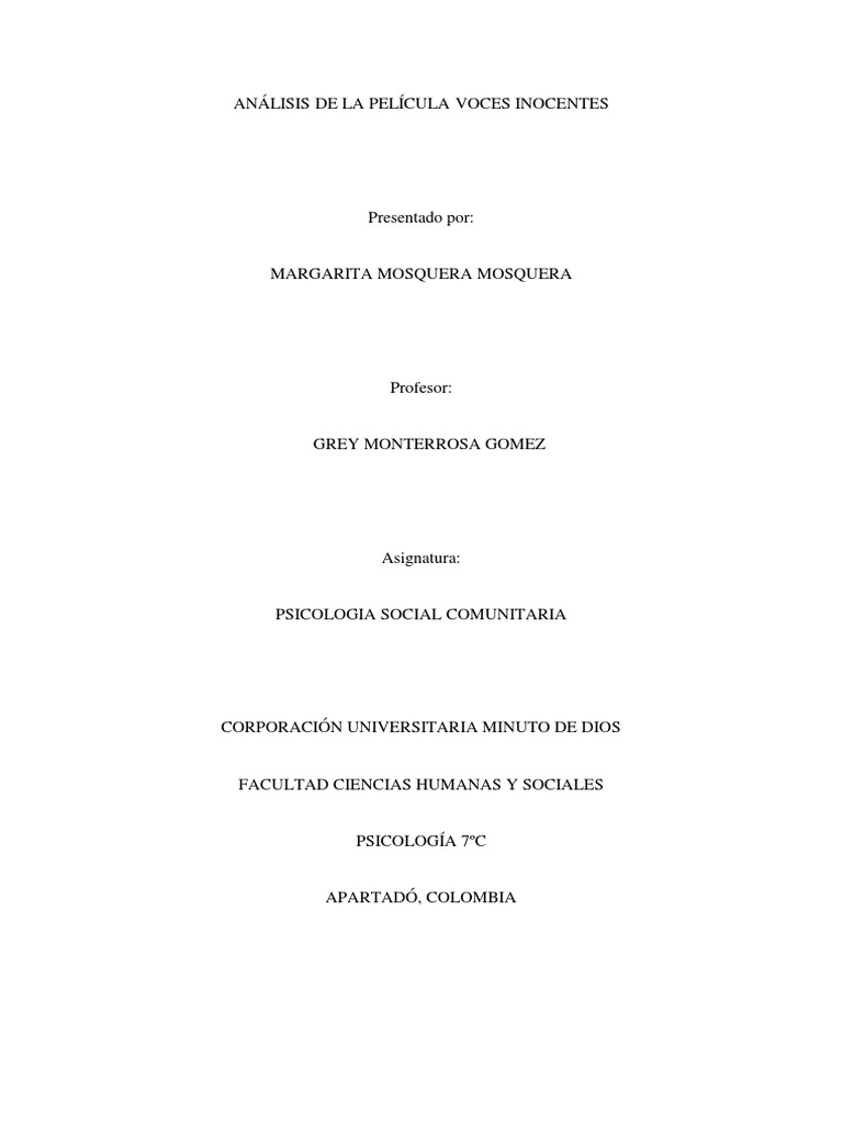 Voces Inocentes | PDF | Guerra de guerrillas | guerra civil Española