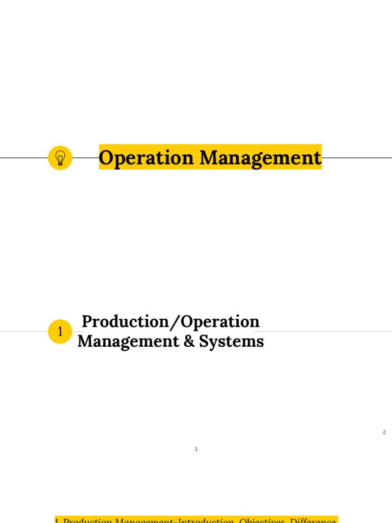 Operation Management | PDF | Operations Management | Mass Production