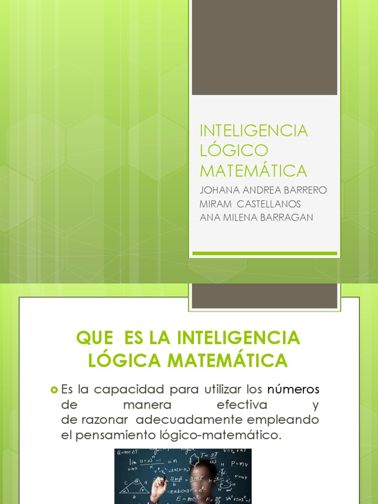 Definición de Inteligencia Lógico-Matemática | PDF