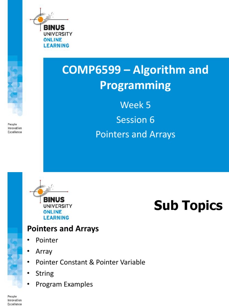 Ppt05 Comp6599 Pointer And Arrays R0 Pdf Pointer Computer Programming String Computer
