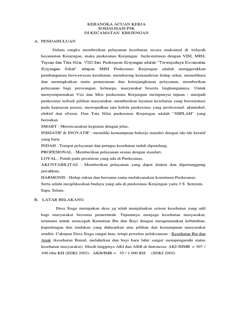 Kak Sosialisasi p4k | PDF
