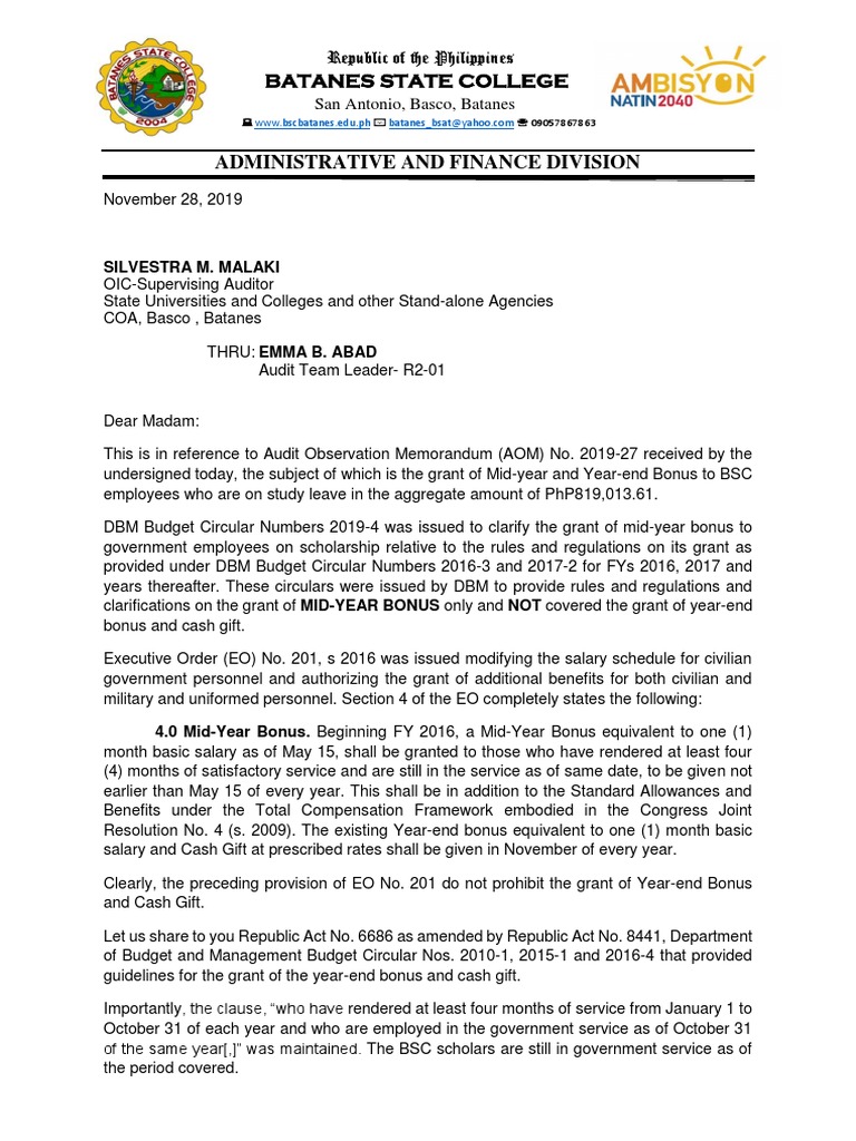 Reply To COA AOM 2019-27 | PDF | Employment | Virtue