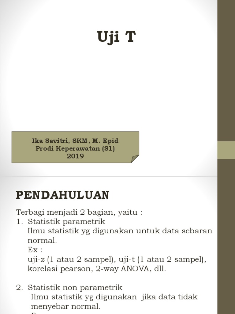 Uji T | PDF