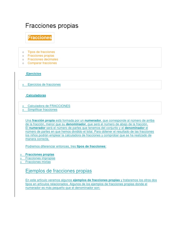 Comprendiendo las fracciones: Tipos de fracciones, operaciones básicas ...